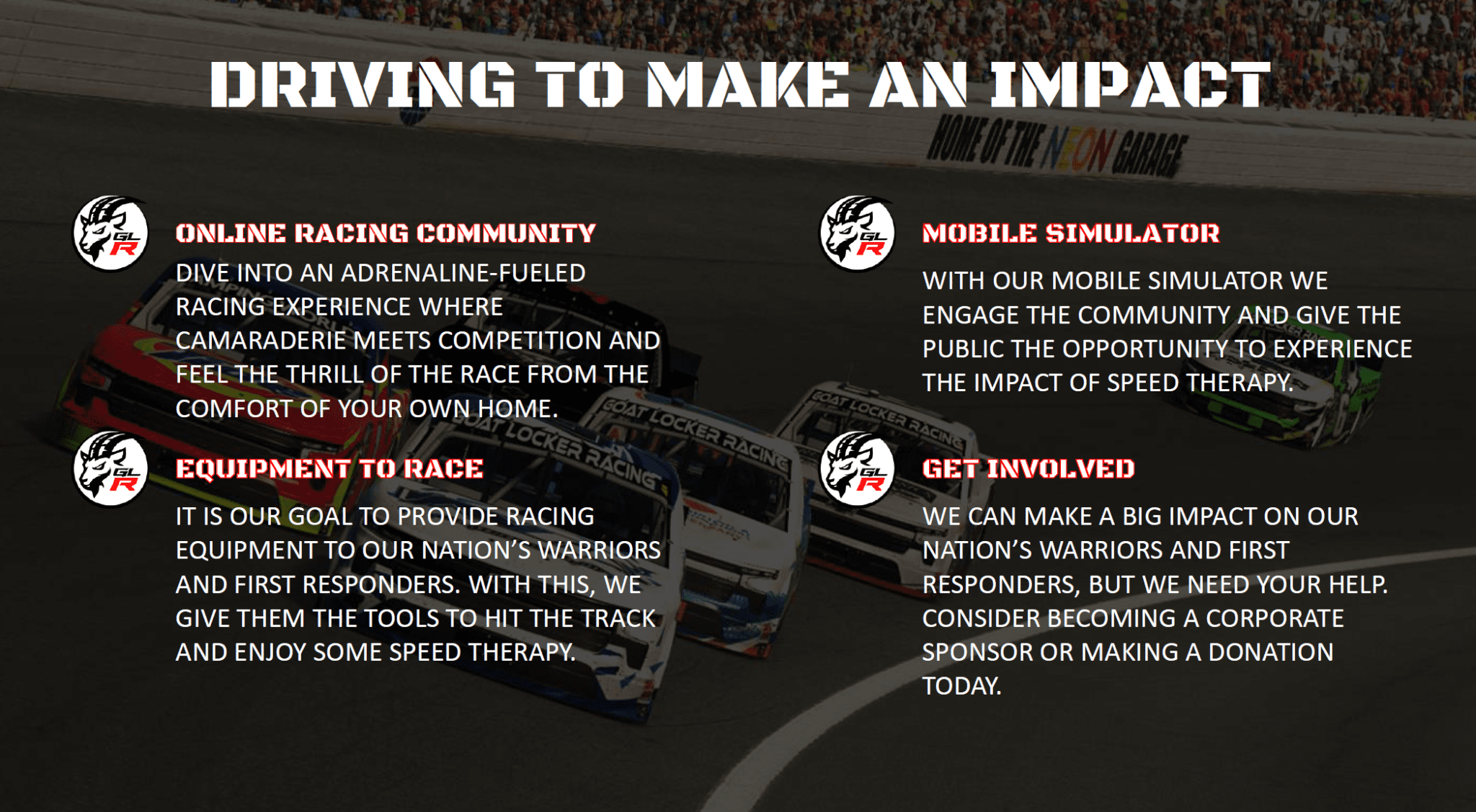 MISSION – Goat Locker Racing Inc